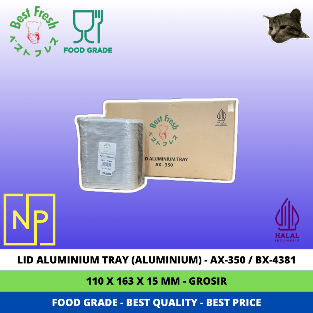 Jual Lid Aluminium Tray - Tutup Alutray - Lid Aluminium - 1000 Pcs - AX ...