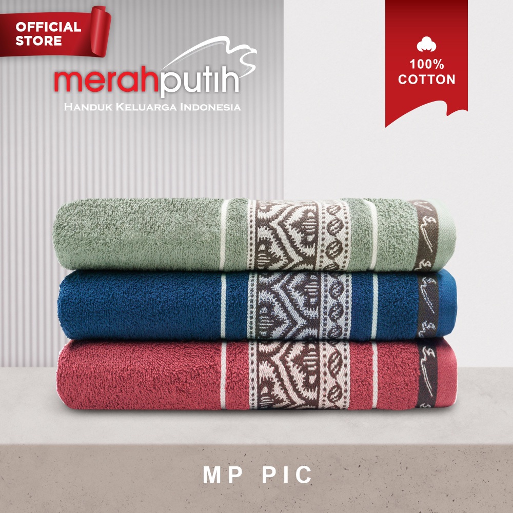 Jual Handuk Merah Putih Towel PIC 70 x 135 cm / Handuk Mandi / Handuk ...