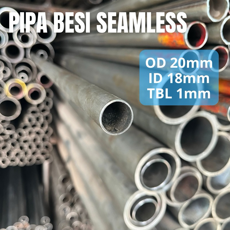 Jual pipa besi seamless od 20mm id 18mm tebal 1mm panjang 100cm | Shopee Indonesia