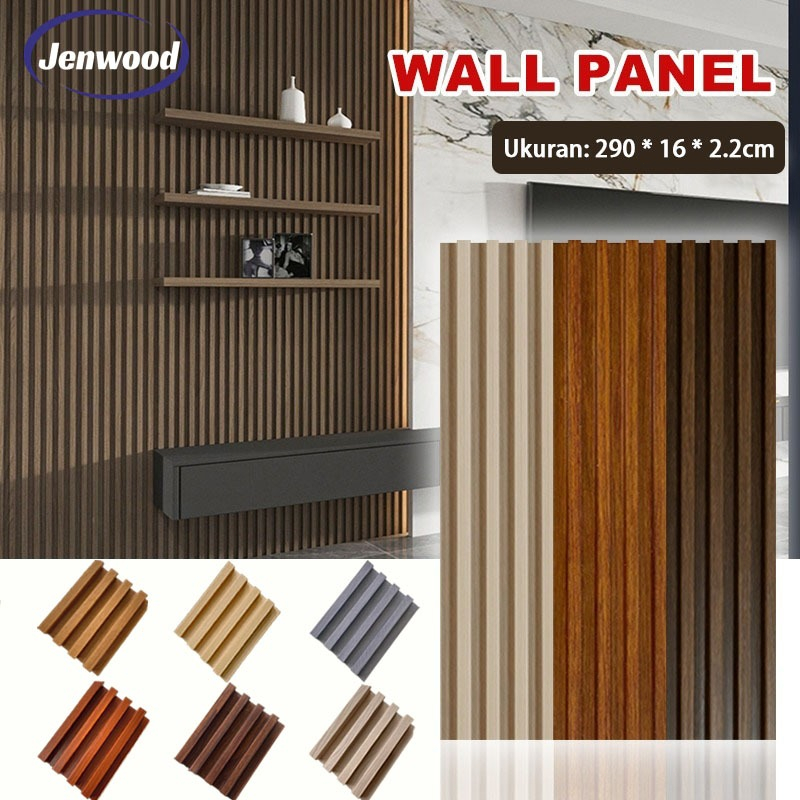 Jual [2.9 meter x 16 cm] Wall panel Dekorasi Dinding Anti Rayap Dan Anti Air Wood WPC Wall panel ...