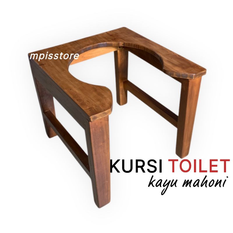 Jual Kursi toilet jongkok Kursi toilet duduk kayu mahoni Wc duduk ...