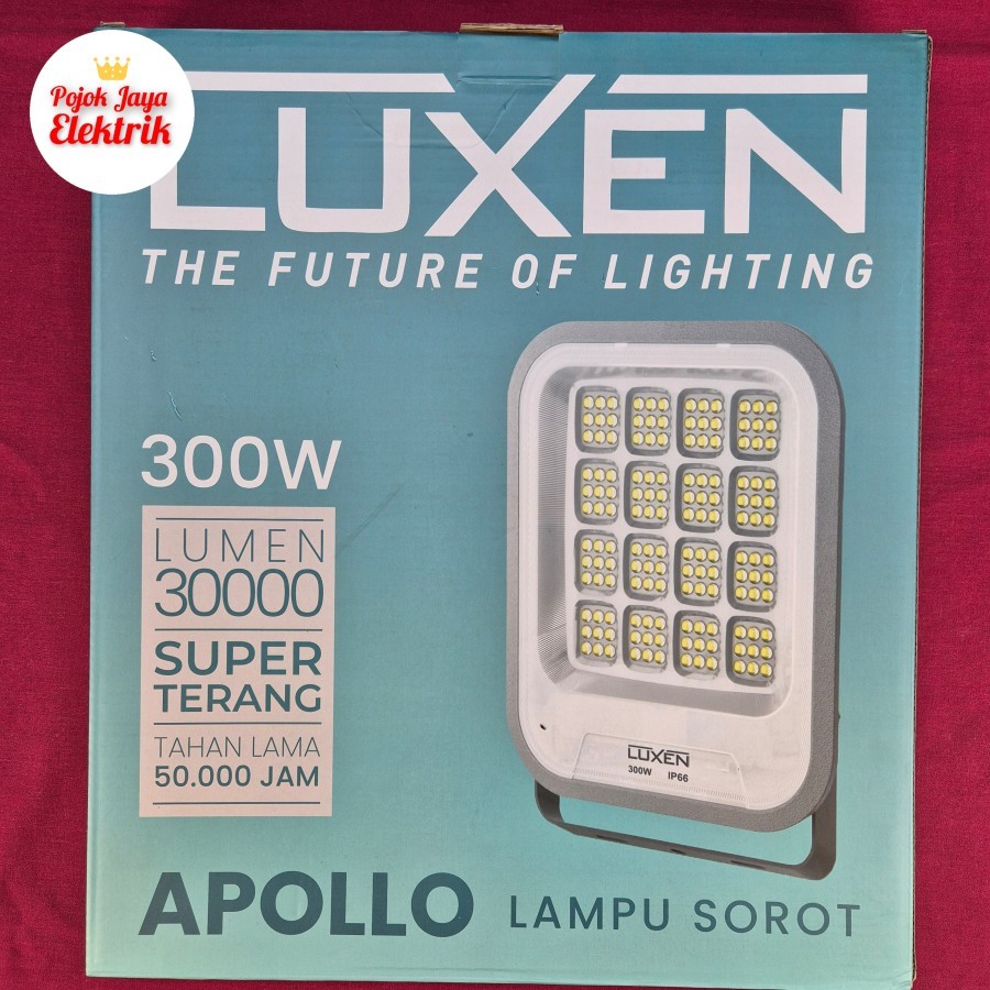 Jual Lampu Tembak Kap Sorot LED 300W Watt IP66 Slim LED Flood Light Slim Apollo Luxen | Shopee ...