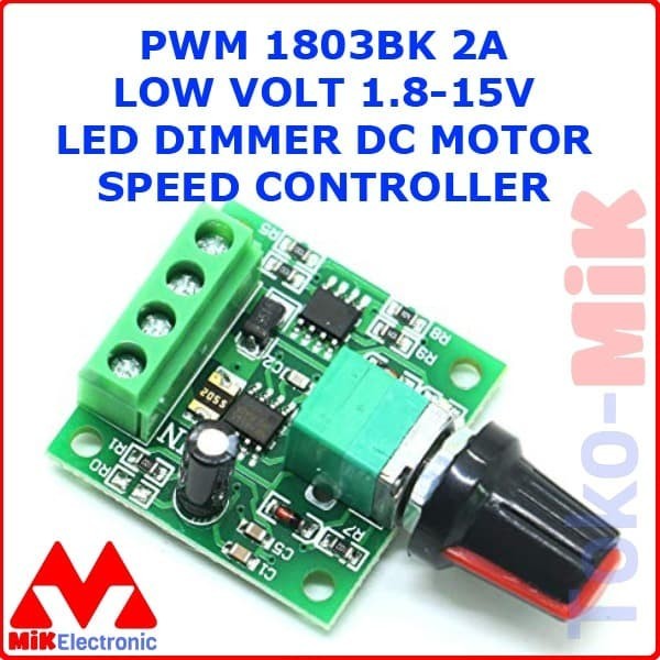 Jual PWM 1803BK 2A LOW VOLT 1.8-15V LED DIMMER DC MOTOR SPEED ...