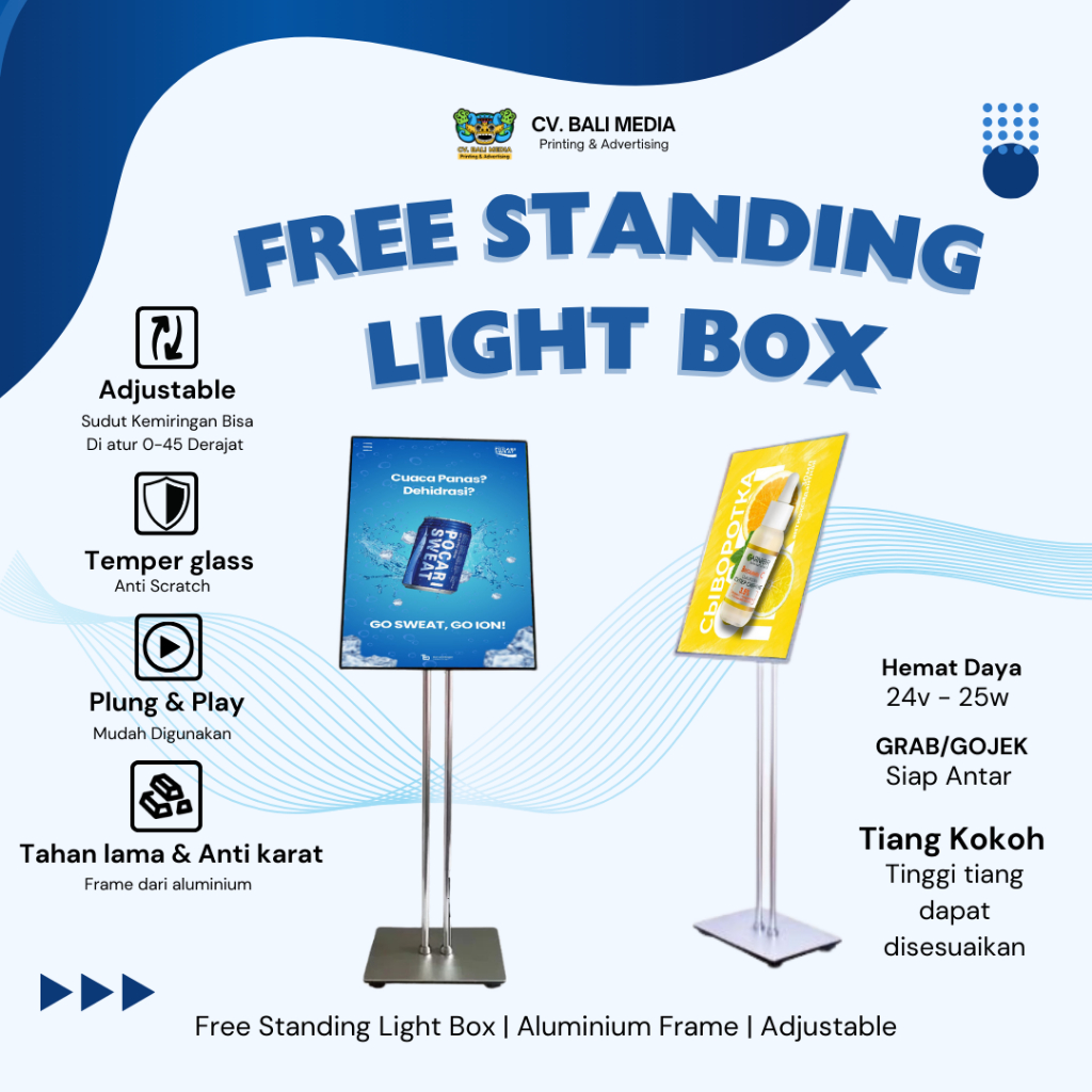 Jual FREE STANDING LIGHT BOX Signboard LED Display berdiri papan menu ...