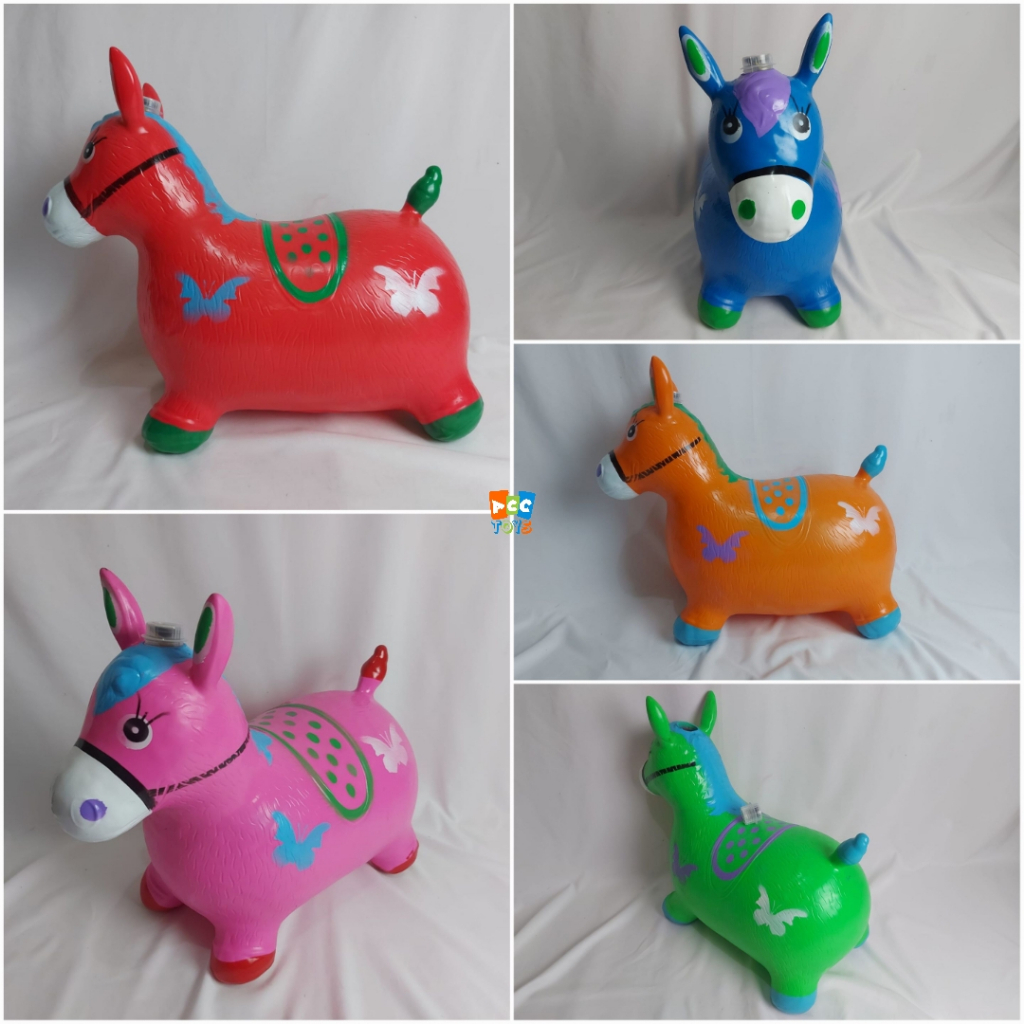 Jual Mainan Kuda Kudaan Sapi Karet Tunggang Duduk Jumping Binatang ...