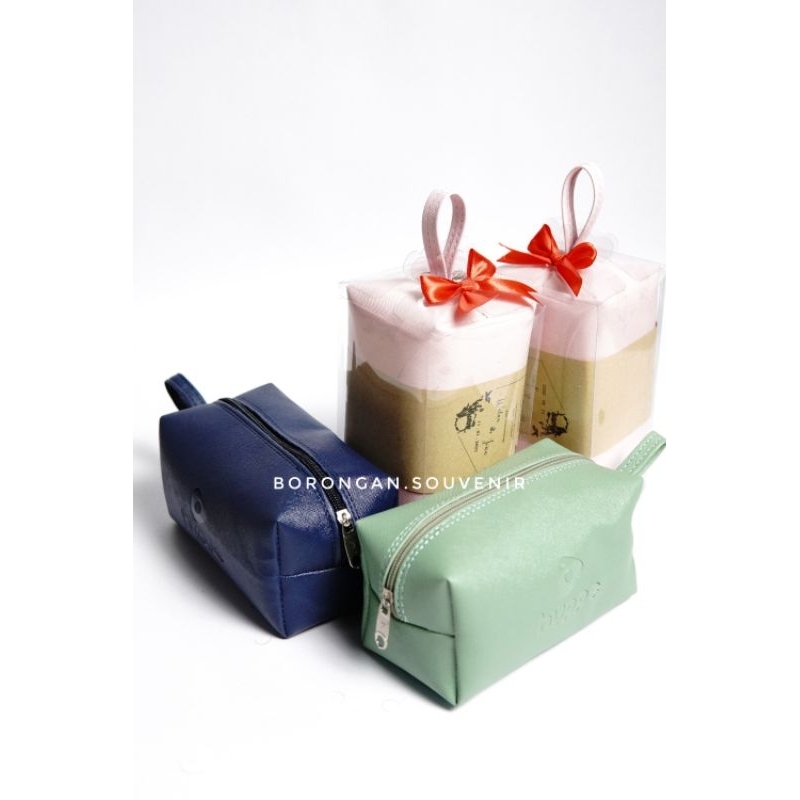 Jual SOUVENIR PERNIKAHAN BOXY POUCH PRADA UKURAN +-16X8X8 CM MINIMAL ...
