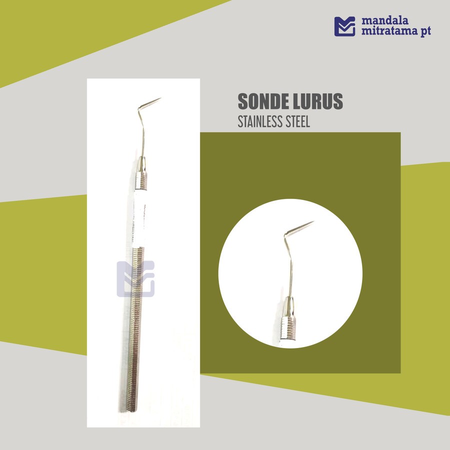 Jual Sonde Lurus / Sonde Double Dental Instrumen Crown G | Shopee Indonesia