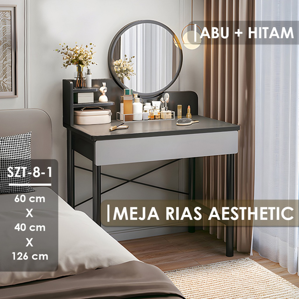 Jual AIhomeliving Meja Rias Minimalis Modern dengan Kaki Besi Meja Rias ...