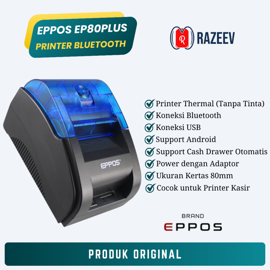 Jual Printer Bluetooth Thermal EPPOS 80mm (Support Windows, Android dan iOS) | Shopee Indonesia