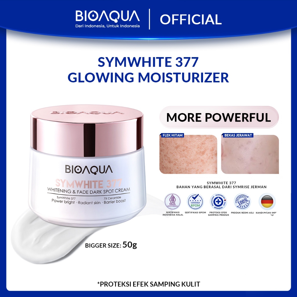 Jual 【Live Exclusive】BIOAQUA SymWhite 377 Whitening & Fade Dark Spot Cream 50g Moisturizer ...