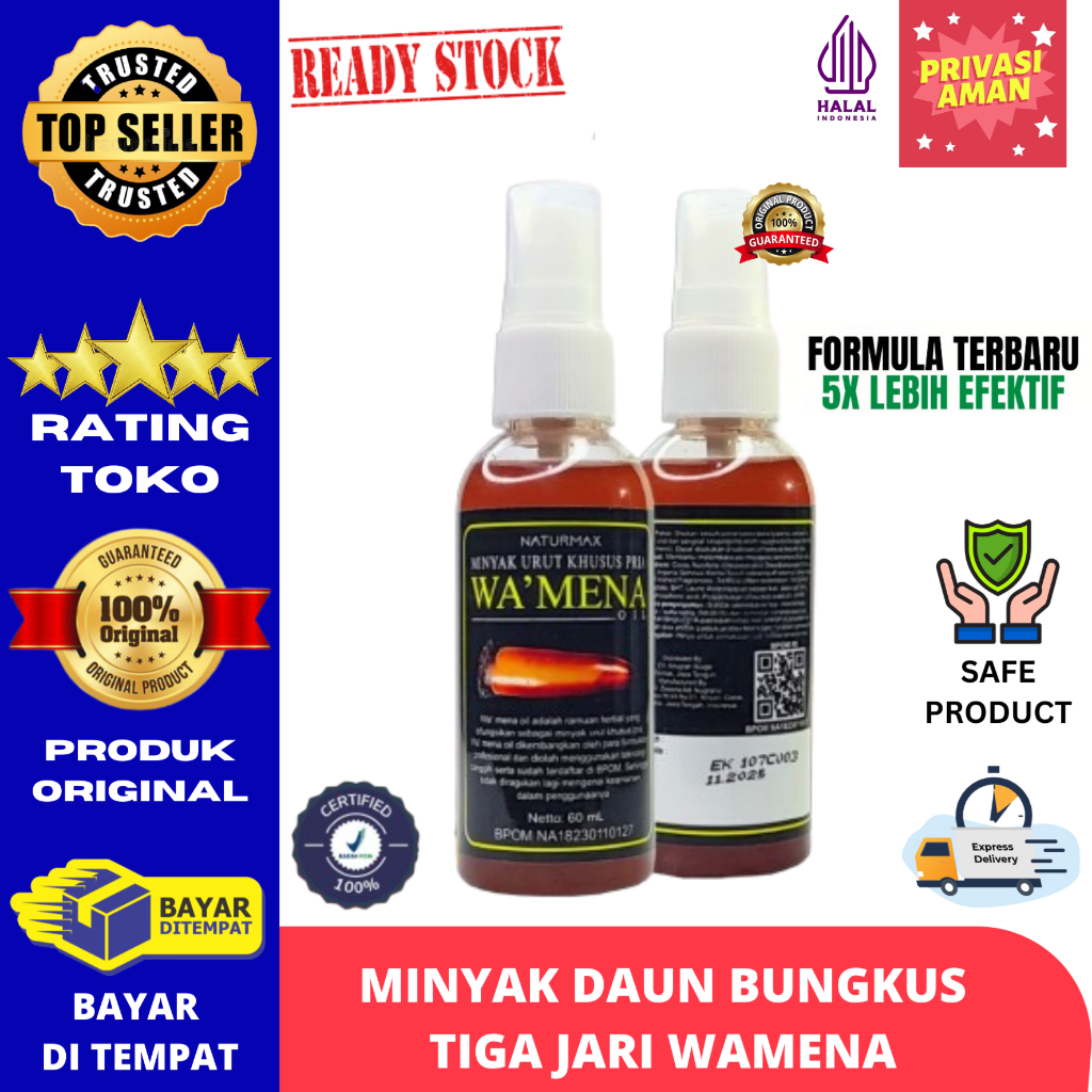 Jual DAUN TIGA JARI WAMENA OIL ORIGINAL Minyak Oles Spray Herbal BPOM Minyak Pijat Pria Laki ...