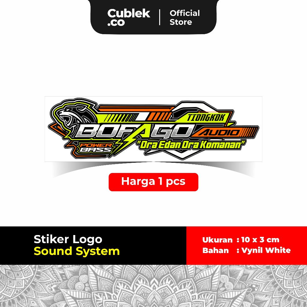 Jual Stiker Sound System BOFAGO AUDIO (Bahan Vynil White) | Shopee ...