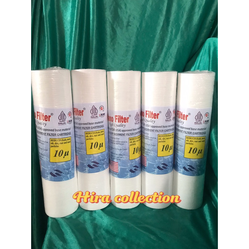Jual Filter Air 10 inch/Cartridge Sedimen NANO FILTER 10” 10 micron/isi ...
