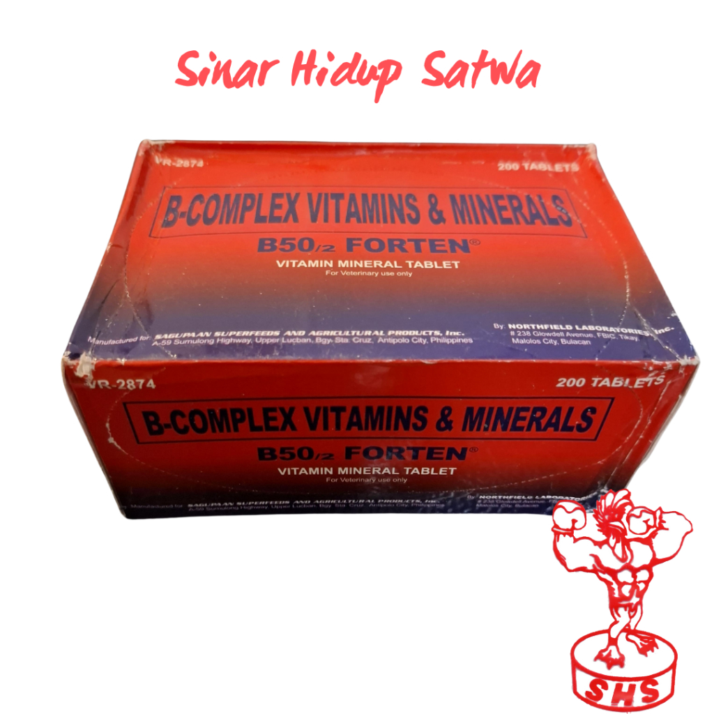 Jual B50 1 BOX 200 Tablet vitamin obat ayam | Shopee Indonesia