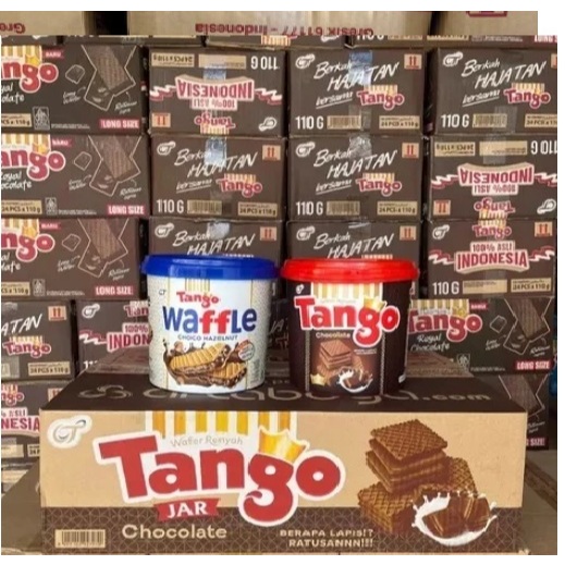 Jual Wafer Tango Jar Rasa Chocolate Vanilla / Tango Waffle Jar 240gr ...