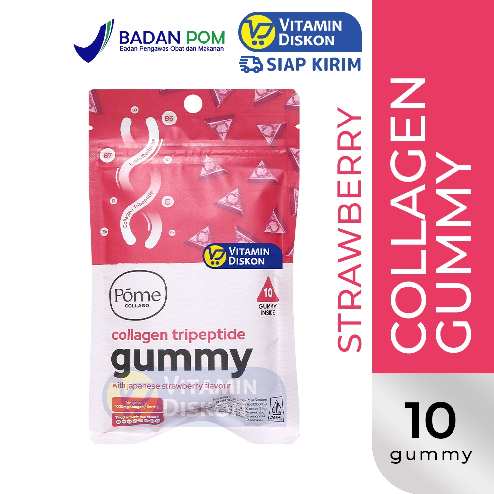 Jual POME COLLAGEN TRIPEPTIDE WITH JAPANESE STRAWBERRY FLAVOUR | Gummy ...