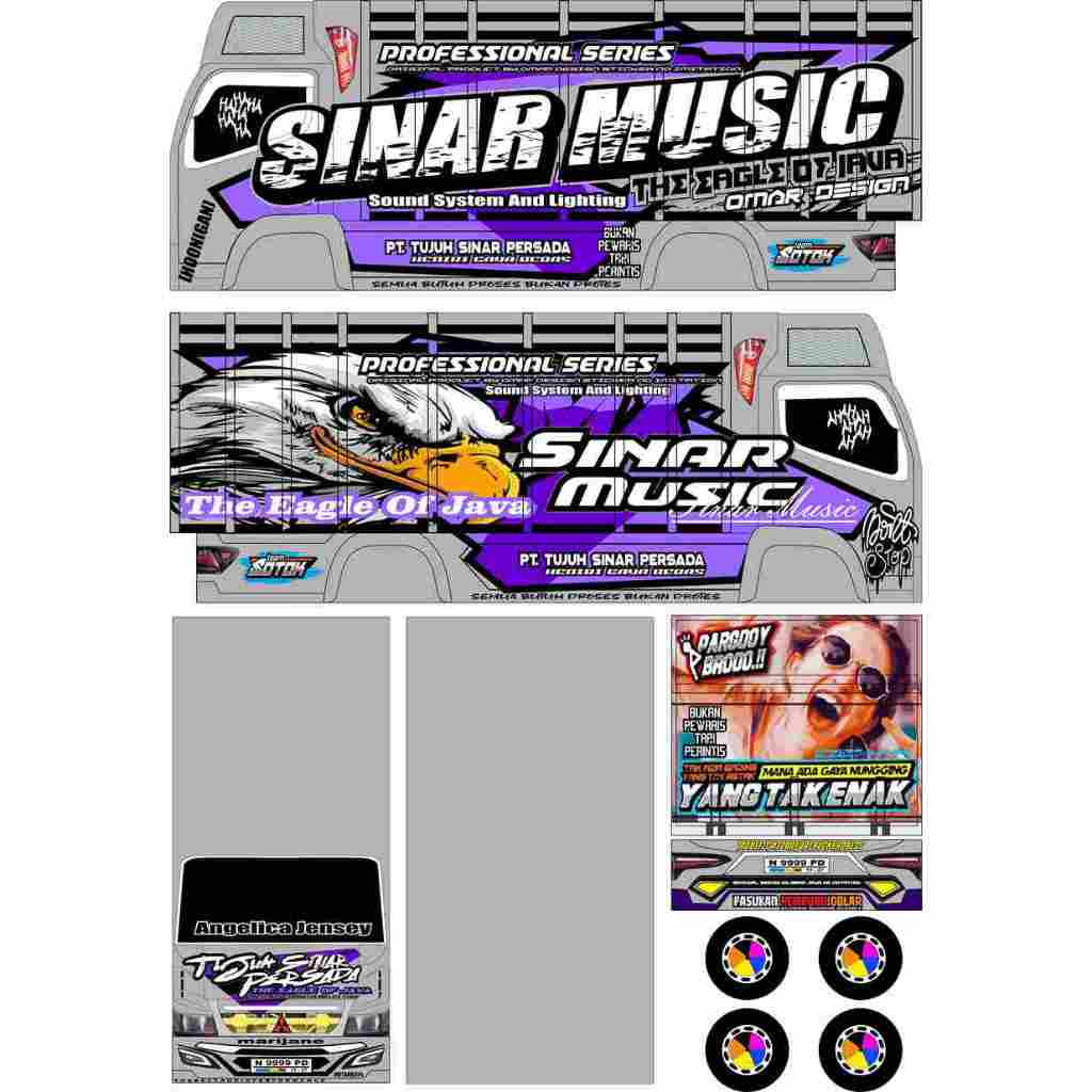 Jual STIKER MINIATUR TRUK SINAR MUSIC | Shopee Indonesia