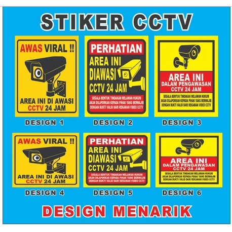 Jual STIKER CCTV / STICKER CCTV / STIKER AWAS / STIKER DINDING / CETAK ...