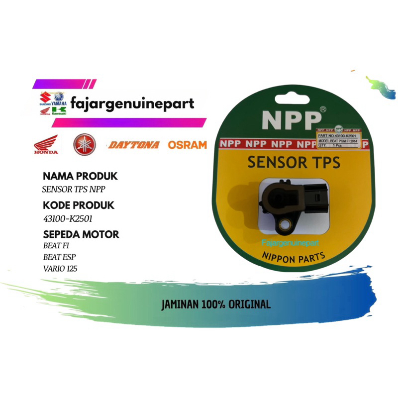 Jual NPP SENSOR TPS BEAT FI VARIO FI SCOOPY FI SENSOR THROTTLE POSITION ...