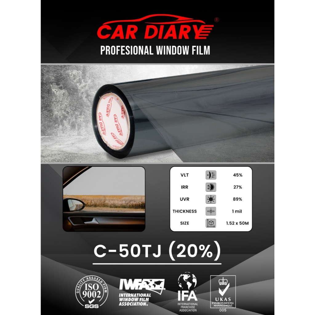 Jual Kaca Film Mobil Car Diary Premium – Tolak Panas – Kaca Depan & Belakang – 152 cm | Shopee ...