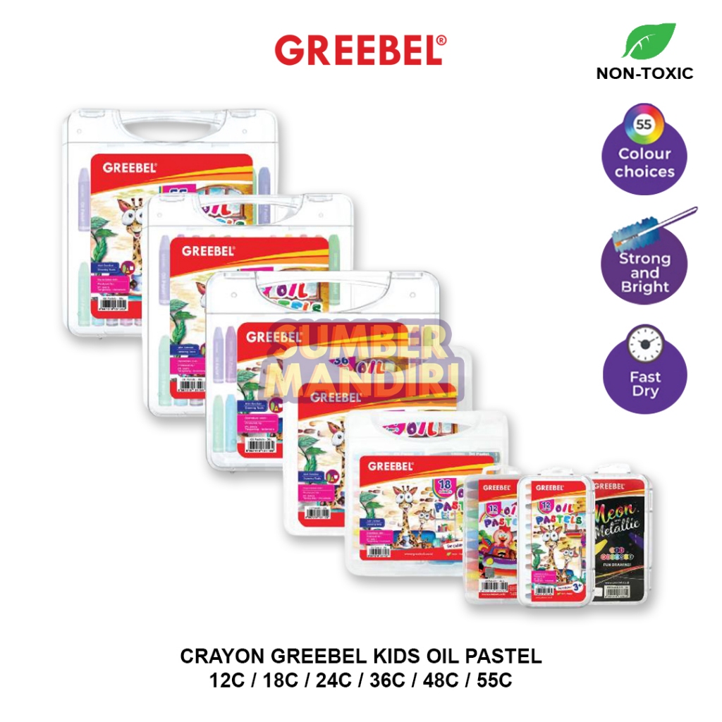 Jual Crayon Greebel Lengkap / Crayon Kids Oil Pastel / Crayon Greebel ...