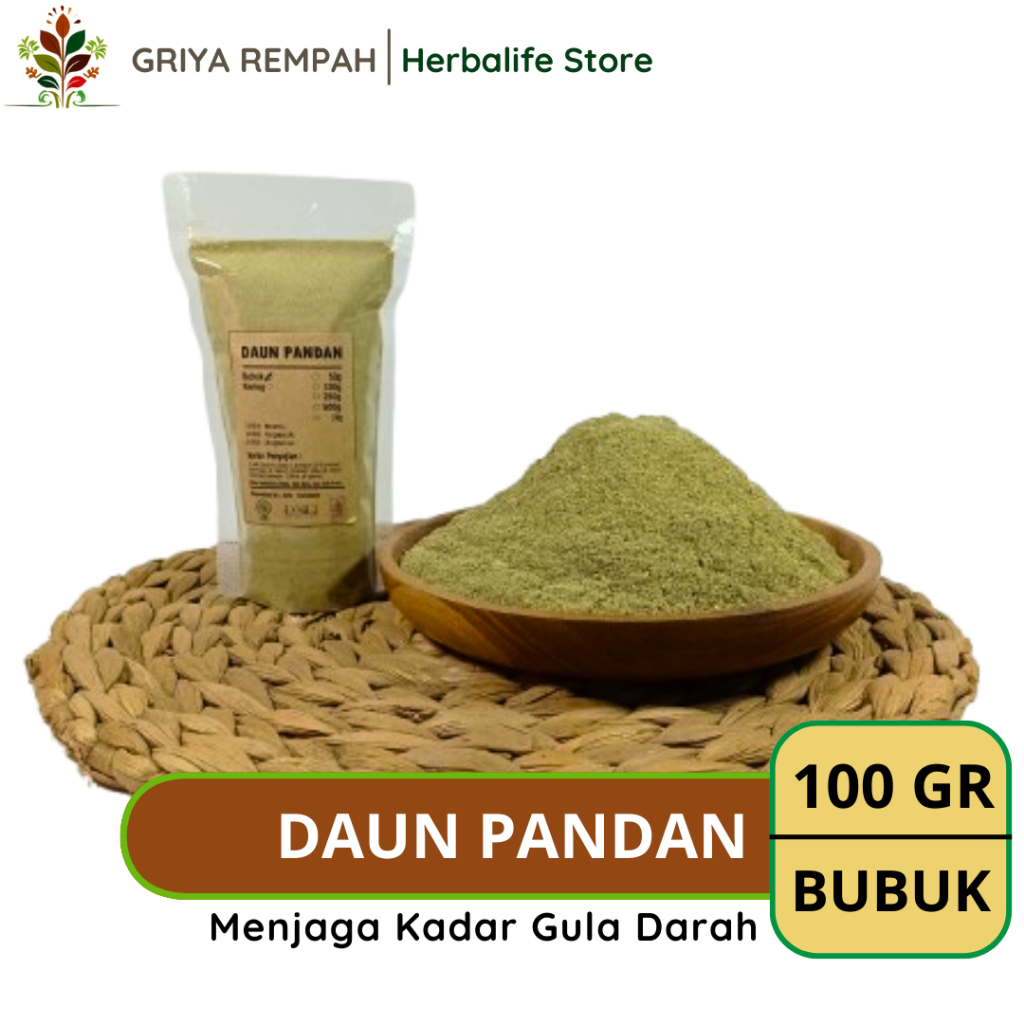 Jual DAUN PANDAN BUBUK 100 GRAM Wangi Ramuan Rempah Herbal Kering Aroma ...