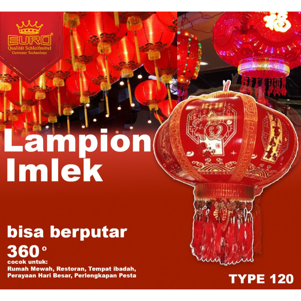 Jual Lampion Lampu Imlek Merah Besar Type 120 Listrik LED Bisa Putar ...