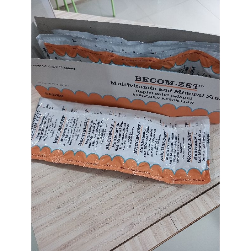 Jual Becom-Zet Multivitamin dan Mineral Zinc Kapsul (Strip isi 10 Tab ...