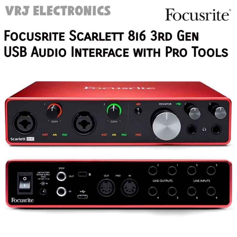 Jual FOCUSRITE SCARLETT 8i6 3RD GEN USB AUDIO INTERFACE | Shopee Indonesia