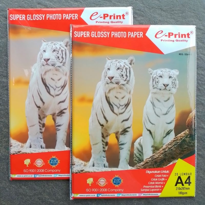 Jual Kertas Foto Super Glossy Photo Paper Eprint 180 Gsm ( Pak ) [ Original ] | Shopee Indonesia