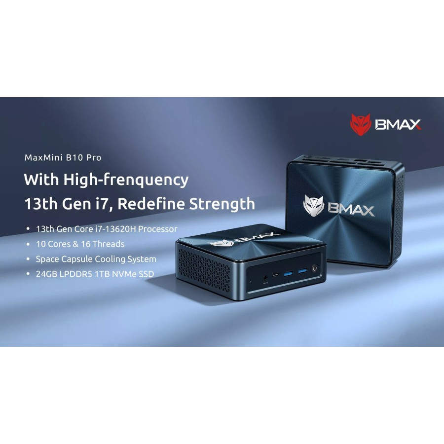 Jual Mini PC BMAX B10 Pro Intel Core i7-13620H Intel 13th Gen 24/1TB SSD NVMe Windows 11 Pro ...