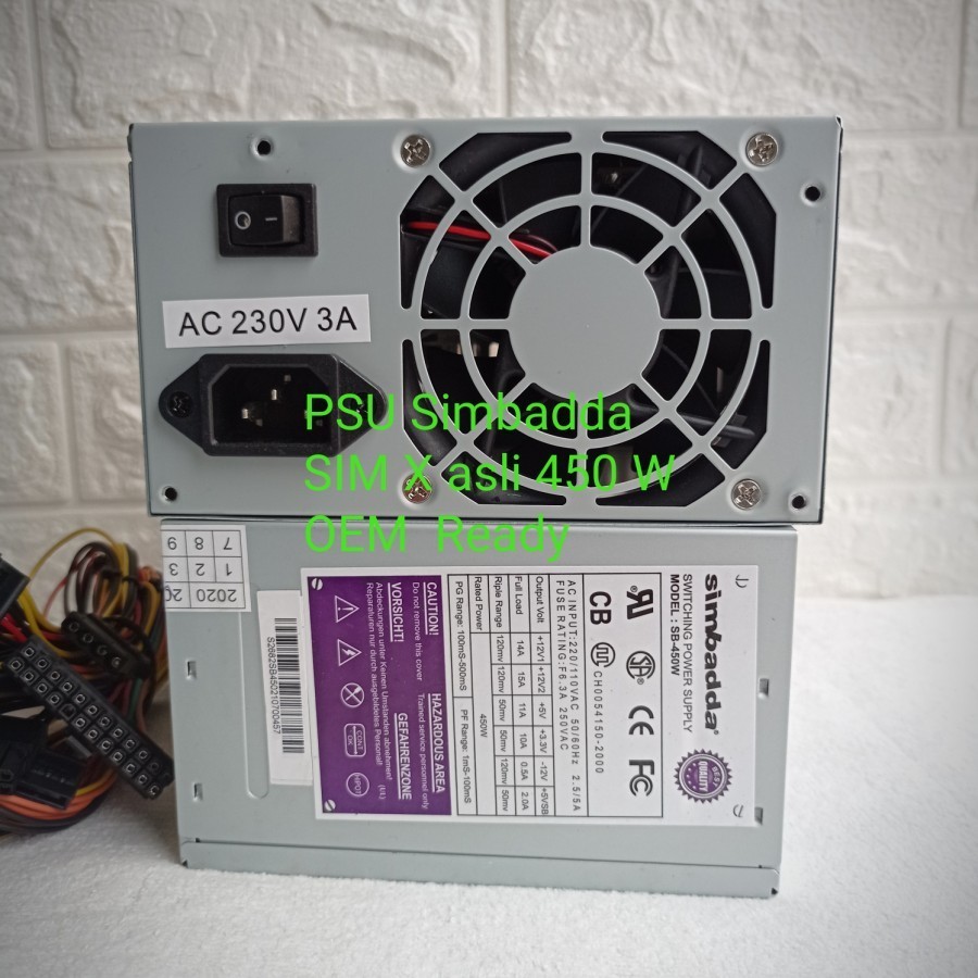 Jual Power Supply / PSU SIMBADDA 450 watt OEM Original | Shopee Indonesia