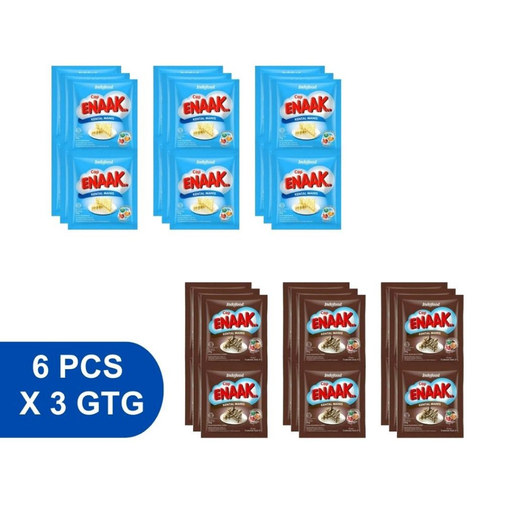 Jual Susu Cap Enaak Krimer Kental Manis Sachet 37 gr / 3 gtg | Shopee ...