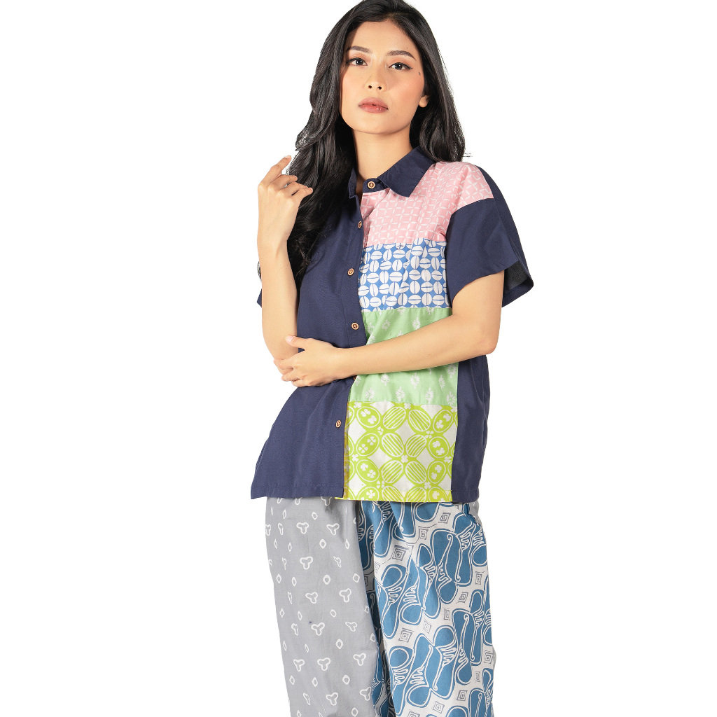 Jual Kemeja Batik Wanita - Atasan Batik - Bhatara Batik Modest Shirt ...