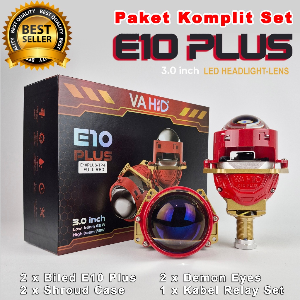 Jual E10 Plus - Paket Komplit Set Bi-LED E10 Plus Surpass Dual Core ...