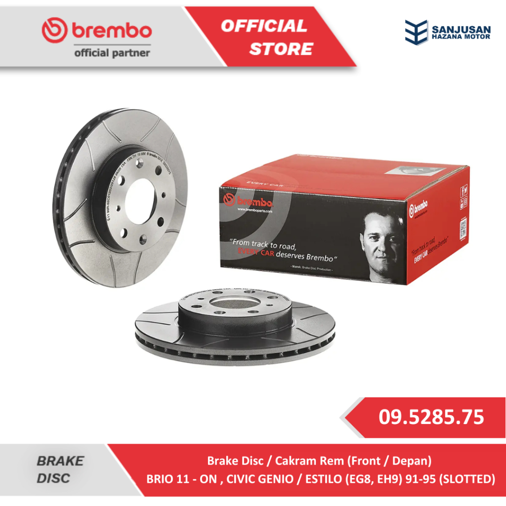 Jual Brake Disc Front / Piringan Rem Depan Brembo Honda Brio, Civic ...
