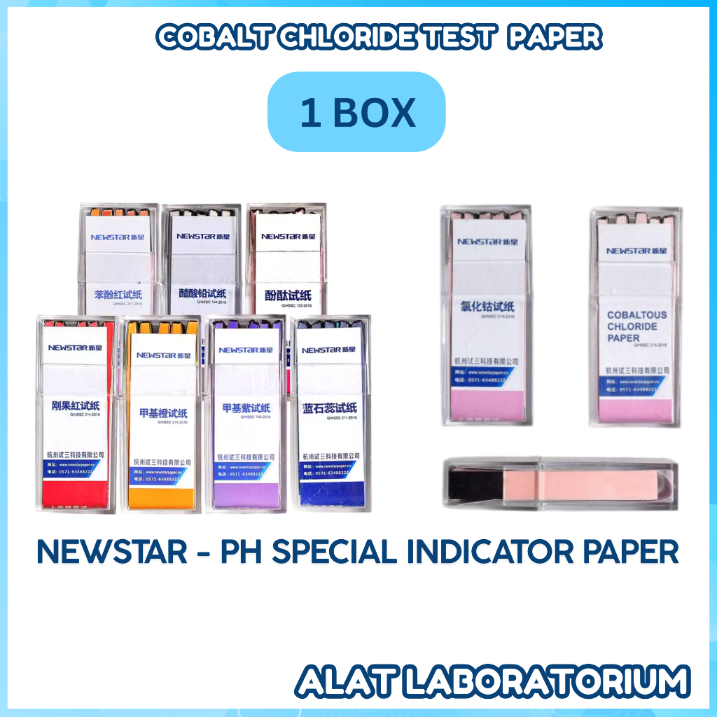 Jual KERTAS UJI KOBALT CHLORIDE / COBALT CHLORIDE TEST PAPER NEWSTAR ...