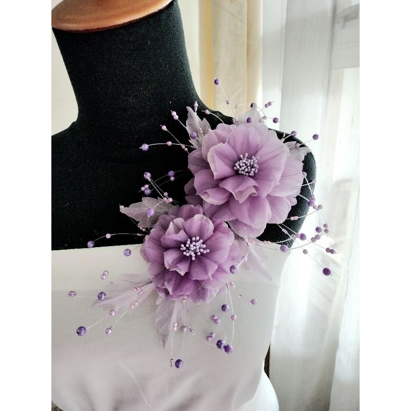 Jual Bros bunga bahu pundak 3D (part 2)/ korsase /Hiasan bunga gaun ...