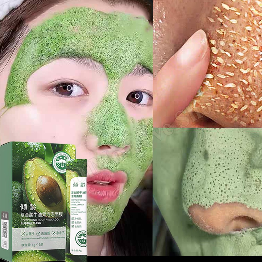 Jual Viral Masker Gelembung Bubble Facial Mask Avocado Acid Complex ...