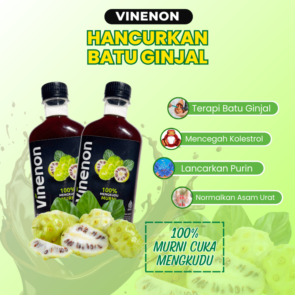 Jual Vinenon Cuka Mengkudu Original - Hancurkan dan Atasi Batu Ginjal ...