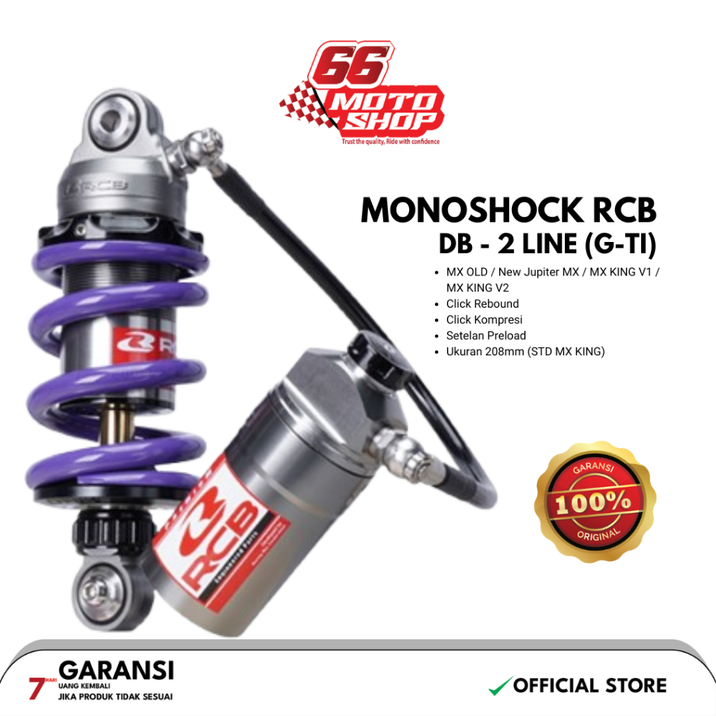 Jual MONOSHOCK SHOCKBREAKER MX KING RCB DB-2 LINE (G-TI) | Shopee Indonesia