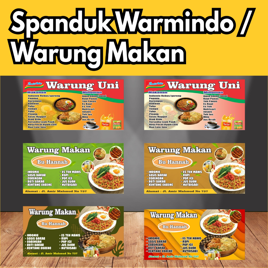 Jual SPANDUK BANNER WARMINDO WARUNG INDOMIE / SPANDUK WARKOP / SPANDUK ...
