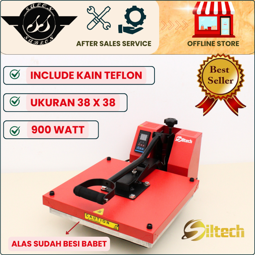 Jual Mesin Press Kaos 38 x 38 CM / BISA GOJEK & GRAB | Sablon DTF, DTG, Sublimasi Transfer Paper ...