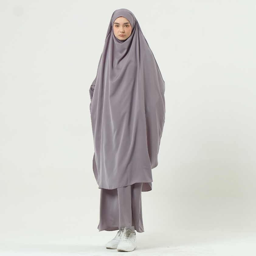 Jual Anggia Handmade - Apsara Abaya Set - Dark grey | Shopee Indonesia