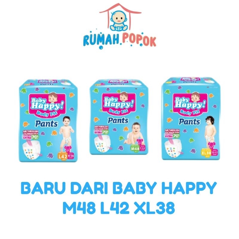 Jual Baby Happy Diaper Pants S40/ M32/ L28/ XL26/ XXL24/ XL20/XXL18 ...