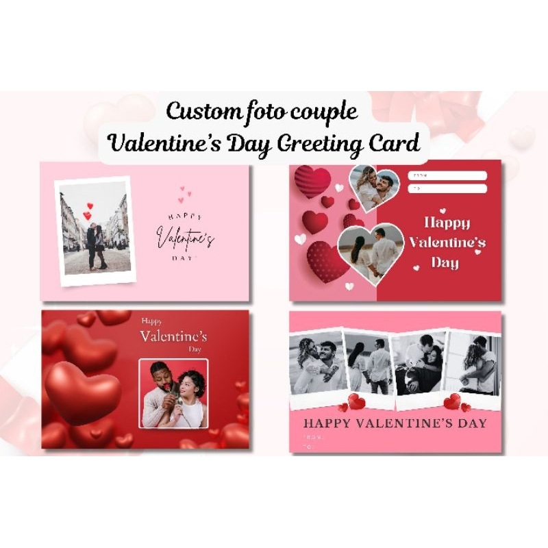 Jual Kartu Ucapan Valentine Custom Foto Pasangan | Shopee Indonesia