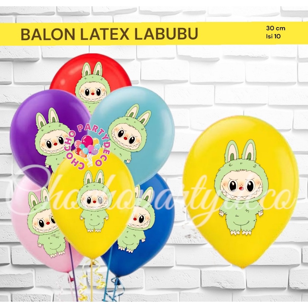 Jual Balon Latex LABUBU Isi 10 / Balon LABUBU | Shopee Indonesia
