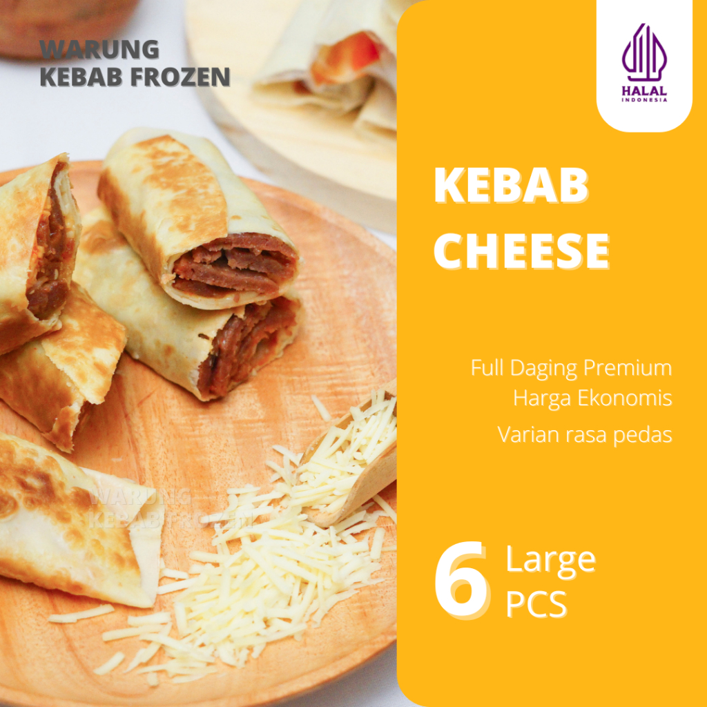 Jual Kebab Frozen Cheese FULL DAGING SUPER PREMIUM isi 6 (Large ...