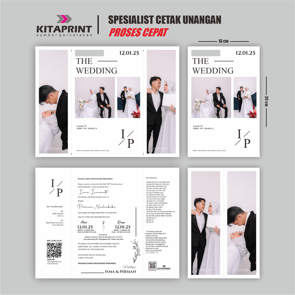 Jual Undangan Pernikahan Modern Minimalis dengan Foto Pre Wedding - BC ...