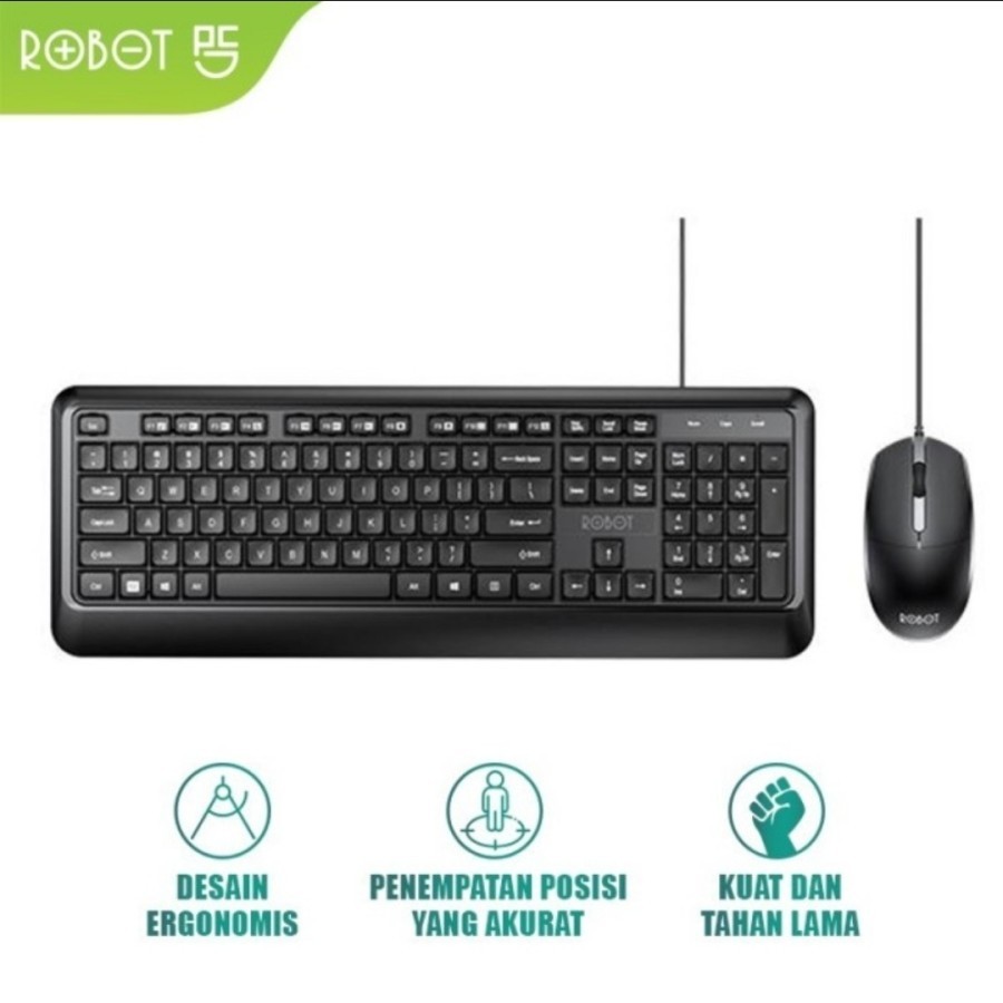 Jual ROBOT KM2600 KEYBOARD AND MOUSE COMBO WIRED KEYBOARD MOUSE KABEL ...